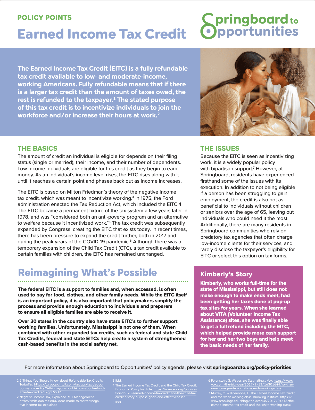 Policy Points: Earned Income Tax Credit | Springboard to Opportunities